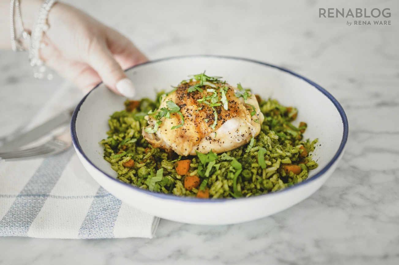 Arroz verde peruano con pollo de Christy y Ben ZylstraBlog | Rena Ware ...